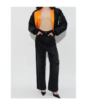 Vetements Distressed Wide-leg Jeans
