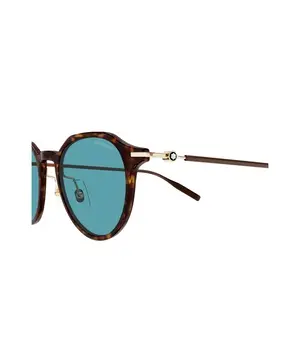Montblanc Eyewear Round Frame Sunglasses - Blue
