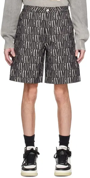 Amiri Monogrammed Logo Shorts