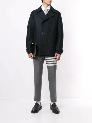 Thom Browne 4-bar Striped Slim Cut Trousers