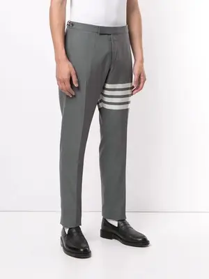 Thom Browne 4-bar Striped Slim Cut Trousers
