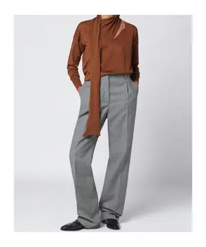 ROBERTO COLLINA V-neck Knitwear With Scarf Detail