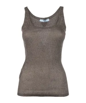 Prada Ribbed Knit Tank Top - No
