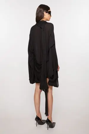 Acne Studios Deep V-neck Scarf Detail Long Sleeve Top