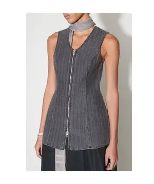 Our Legacy Biker Zip Vest - Black