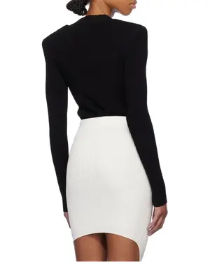 Balmain Embellished Ribbed Cardigan - Black