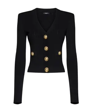 Balmain V Neck Cardigans For Women