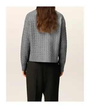 Ami Cable Knit Wool And Cashmere Polo