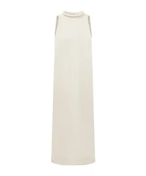 LOULOU STUDIO Sleeveless Round Neck Dress - White