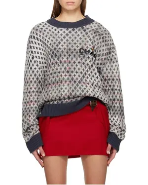 VIVIENNE WESTWOOD Long Sleeve Crew Neck Sweater