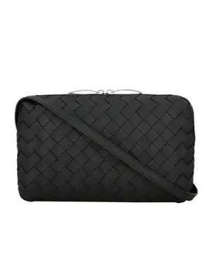 Bottega Veneta Woven Shoulder Bag - Black