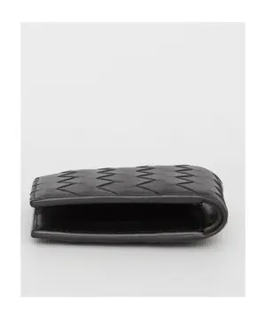 Bottega Veneta Intrecciato Bi-fold Wallet - Black
