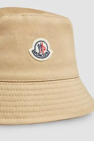 Moncler Logo Patch Bucket Hat - Light Brown