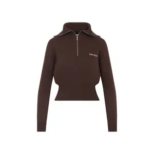 Miu Miu High Neck Zip-up Sweater - No