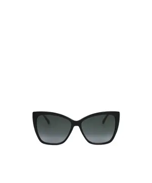 JIMMY CHOO Cat Eye Sunglasses With Gold Tone Temples