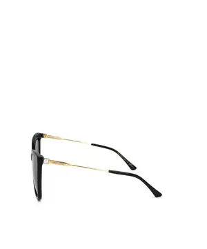 JIMMY CHOO Cat Eye Sunglasses With Gold Tone Temples
