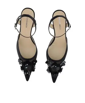 MACHMACH Mach & Mach Cusp High-heeled Shoes With Floral Embellishments