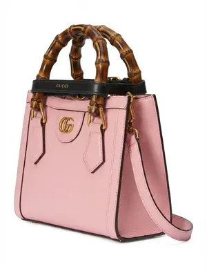 Gucci Mini Diana Top Handle Bag With Bamboo Handles - Pink
