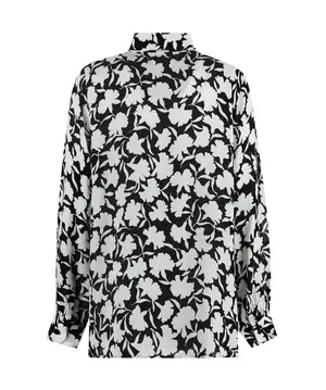 Michael Kors Allover Floral Printed Long-sleeved Shirt