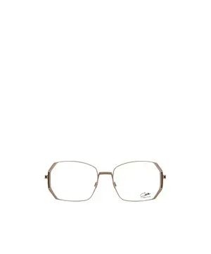 Cazal Geometric Frame Eyeglasses - Pink Gold