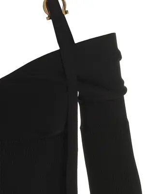 FERRAGAMO Halterneck Cold Shoulder Dress