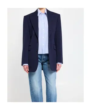 Celine Lapel Long-sleeved Blazer