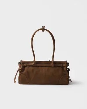 Prada Bonnie Buckled Shoulder Bag - Cocoa Brown