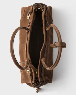 Prada Bonnie Buckled Shoulder Bag - Cocoa Brown