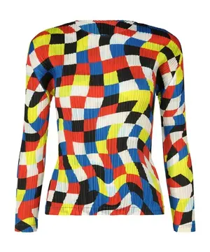 PLEATS PLEASE BY ISSEY MIYAKE Long Sleeve Knit Top