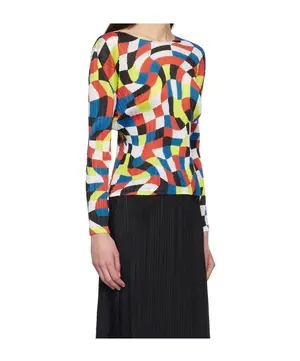 PLEATS PLEASE BY ISSEY MIYAKE Long Sleeve Knit Top