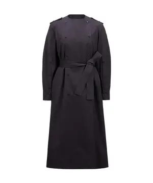 Moncler Belted Button-up Coat With Removable Padded Vest