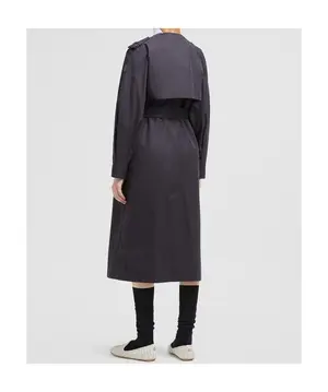 Moncler Belted Button-up Coat With Removable Padded Vest