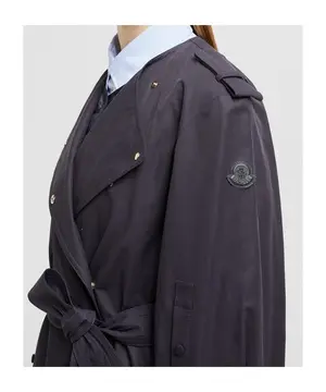 Moncler Belted Button-up Coat With Removable Padded Vest