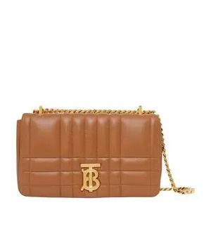 Burberry Burberry Lola Small Shoulder Bag With TB Plaque Brown