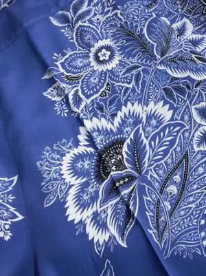 Etro Floral Print Straight-leg Trousers