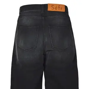 Séfr Atlas Cut Wide Leg Jeans - Black