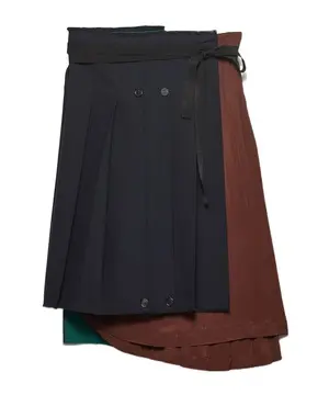 Prada Patchwork Midi Skirt - Blue