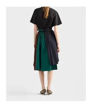 Prada Patchwork Midi Skirt - Blue