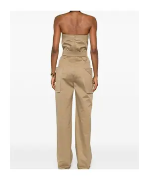 Saint Laurent Belted Strapless Jumpsuit