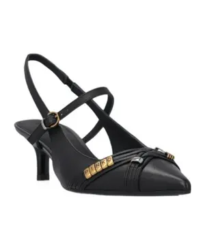Pinko Pointed Toe Slingback Pumps With Adjustable Fit - Black