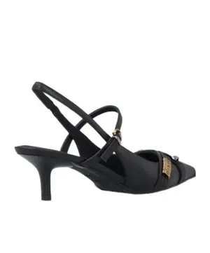 Pinko Pointed Toe Slingback Pumps With Adjustable Fit - Black