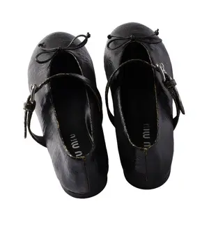 Miu Miu Buckled Ballerinas
