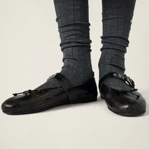 Miu Miu Buckled Ballerinas