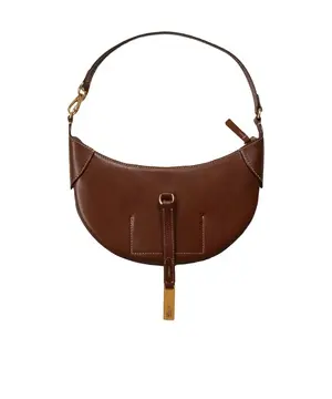 Polo Ralph Lauren Logo Plaque Zipped Mini Shoulder Bag - Brown