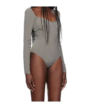 Paris Georgia Long-sleeved Jumpsuit With Sweetheart Neckline