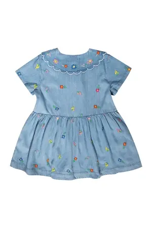Stella McCartney Embroidered Flowers Denim Dress