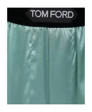 TOM FORD Silk Boxer Shorts - Green