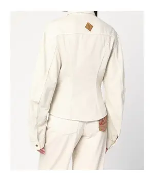 HAIKURE Fitted Button-up Shirt With Logo Patch - White