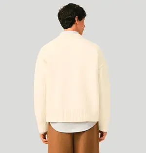 AMI Paris De Coeur Crewneck Jumper - White/black