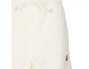 Moncler Logo Patch Tweed Shorts - White